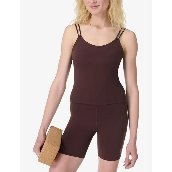Sweaty Betty Ultimate Studio Strappy Vest Top - Sable Brown - 30